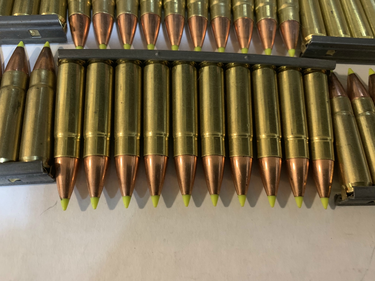 200 ROUNDS 300 ACC BLACKOUT Z-MAX ZOMBIE GREEN TIP AMMO ON CLIPS NICE ...