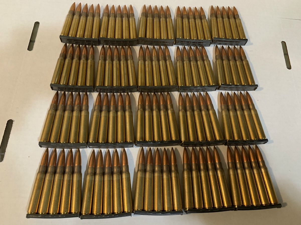 100 Rounds Rpr Romanian Clipped 8mm Mauser Ammunition Excellent 8mm ...