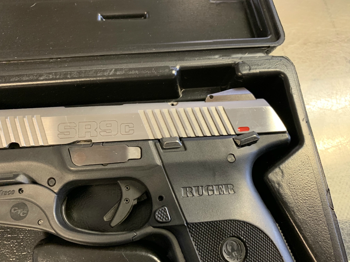 Ruger Sr9c Semi-Auto Pistol With Crimson Trace Laser 10 Round Hard Case ...