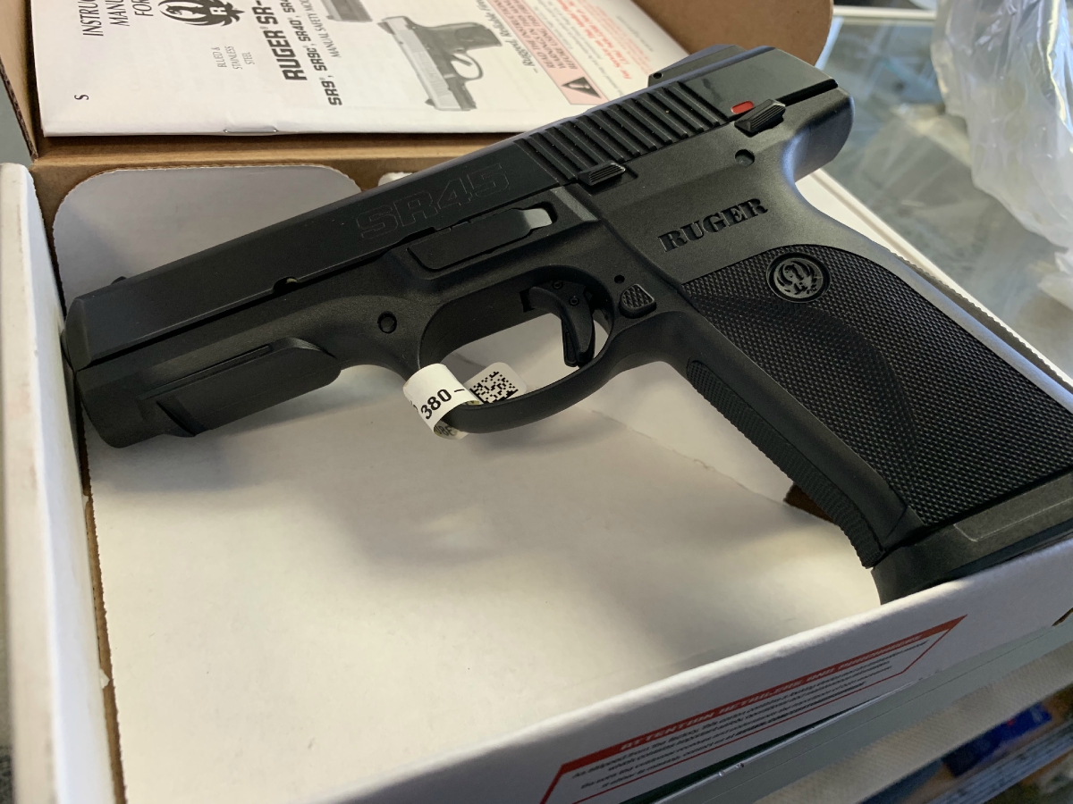 Ruger Sr45 Semi Automatic Pistol 4.5 Inch Barrel 10 Rounds Polymer ...