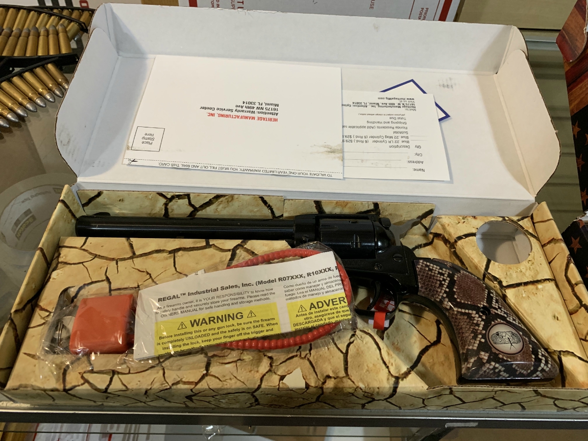 Heritage Talo Exclusive Limited Edition Rough Rider 22lr Blk 6.5 Inch ...