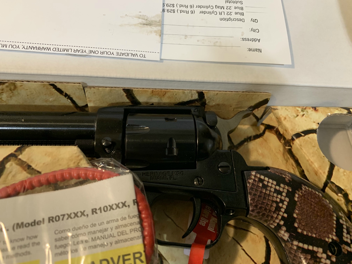 Heritage Talo Exclusive Limited Edition Rough Rider 22lr Blk 6.5 Inch ...