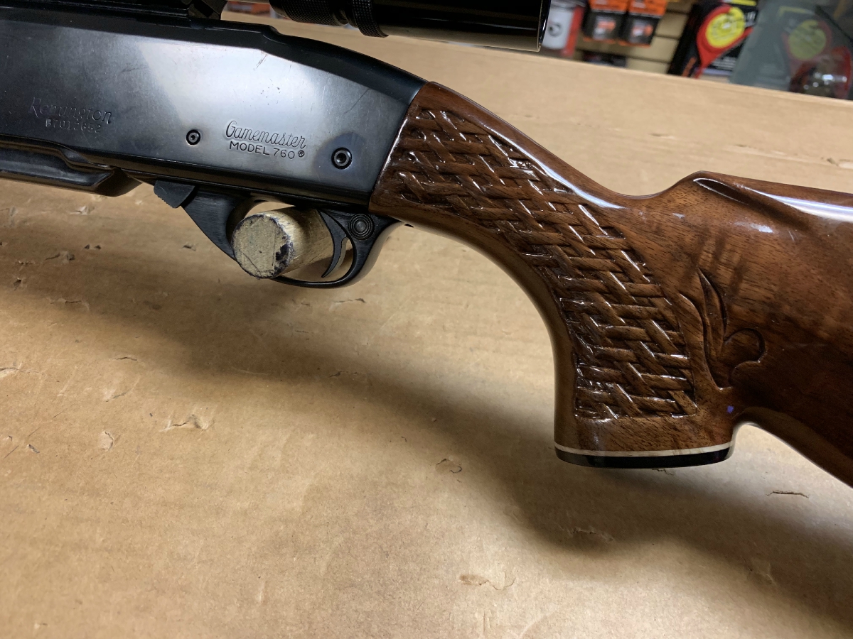 Remington Model 760 Gamemaster Bdl Basket Weave Monte Carlo Pump Action ...