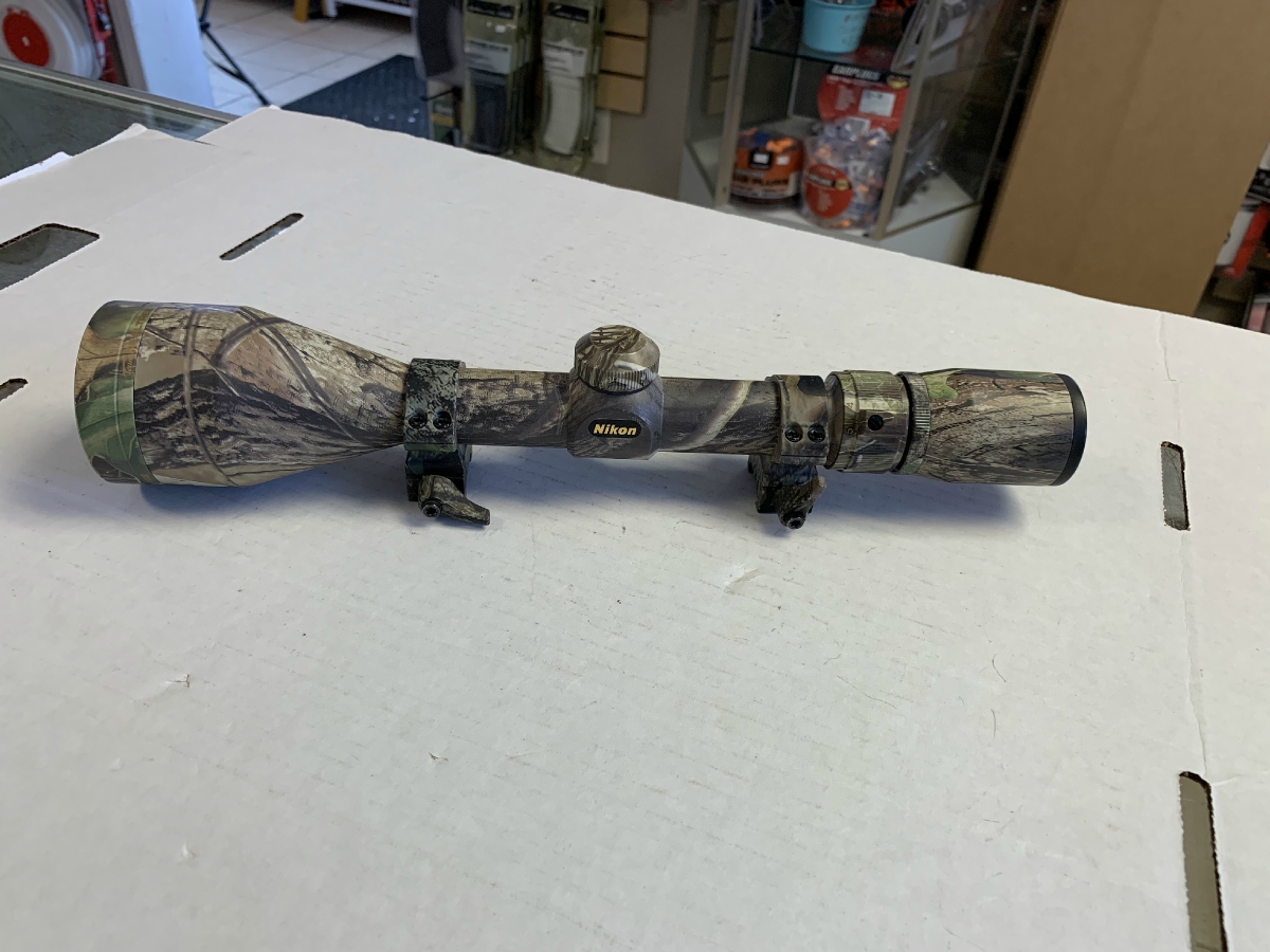 Nikon 3-9x50 Real Tree Camo Rifle Scope With Camo Rings Excellent For ...
