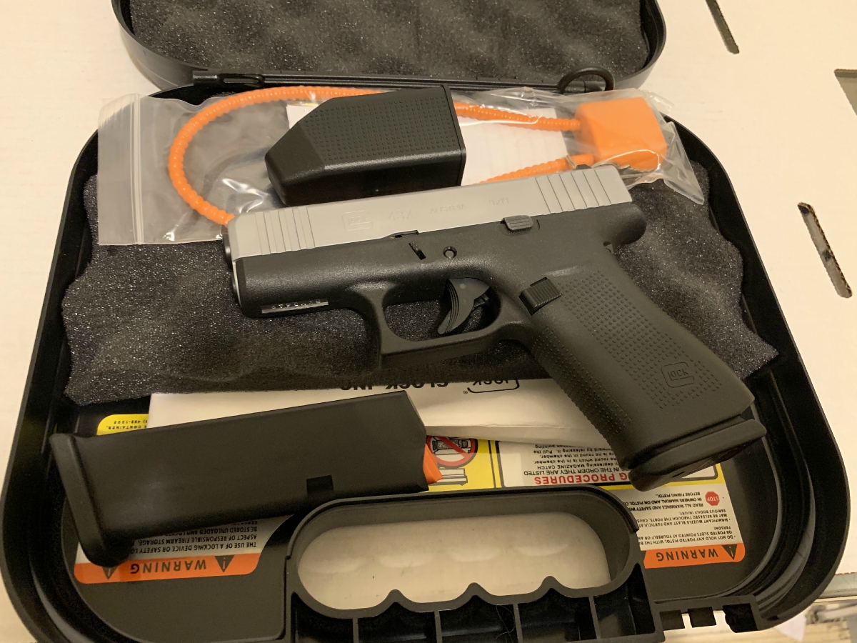 Glock G43x Subcompact Double 3.41 Inch Fixed Two 10+1 Black Grip/Frame ...
