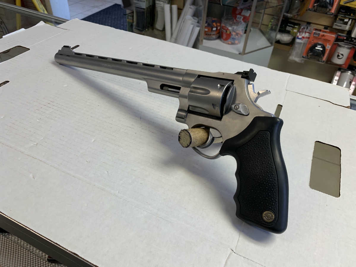TAURUS MODEL M44 6 SHOT STAINLESS STEEL REVOLVER 12 INCH BARREL MAGNA ...