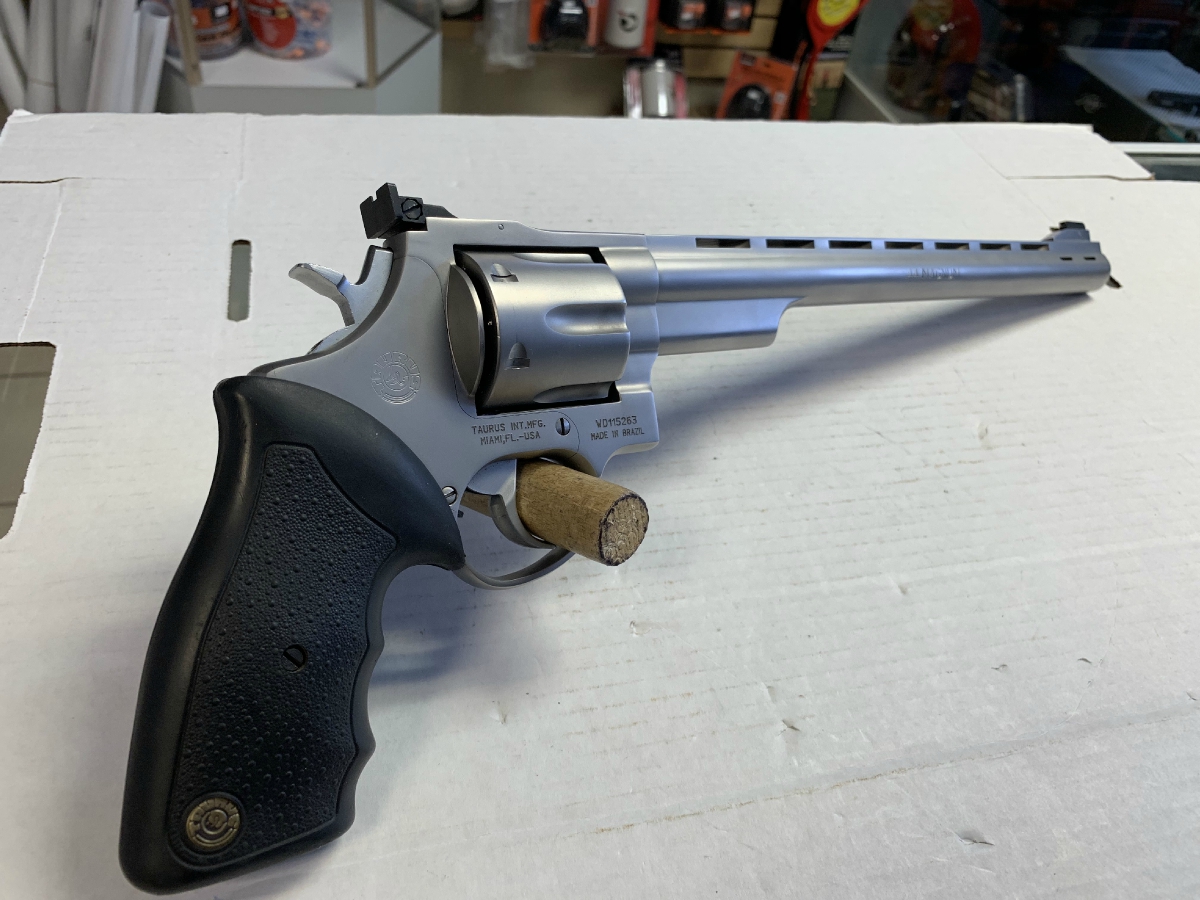 TAURUS MODEL M44 6 SHOT STAINLESS STEEL REVOLVER 12 INCH BARREL MAGNA ...