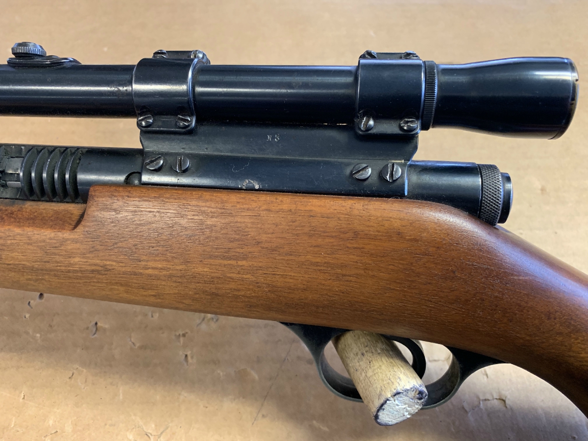 Springfield Model 87a Semi-Auto Rifle Tube Magazine With Jc Higgins 2 ...