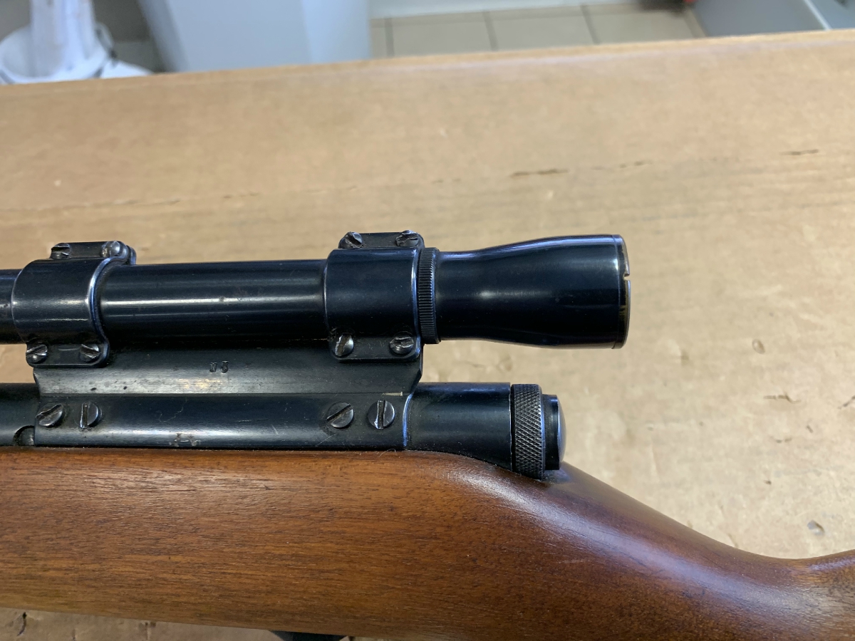 Springfield Model 87a Semi-Auto Rifle Tube Magazine With Jc Higgins 2 ...