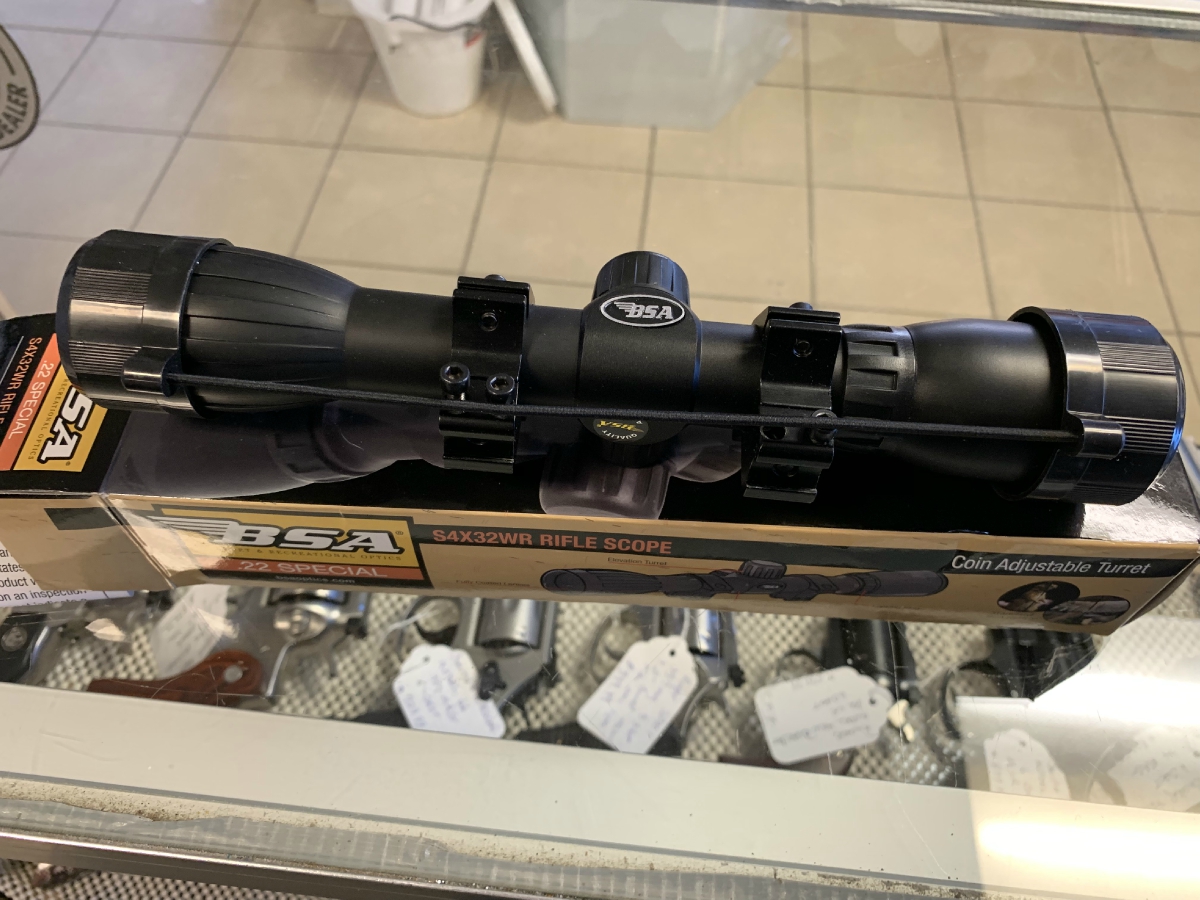 Bsa 22 Special Rimfire Rifle Scope 4x 32mm Duplex Reticle Matte With ...