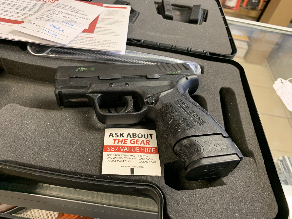 Springfield Armory Xd-9 Mod 2 Grip Zone Semi-Auto Pistol 16+1 Mag With ...