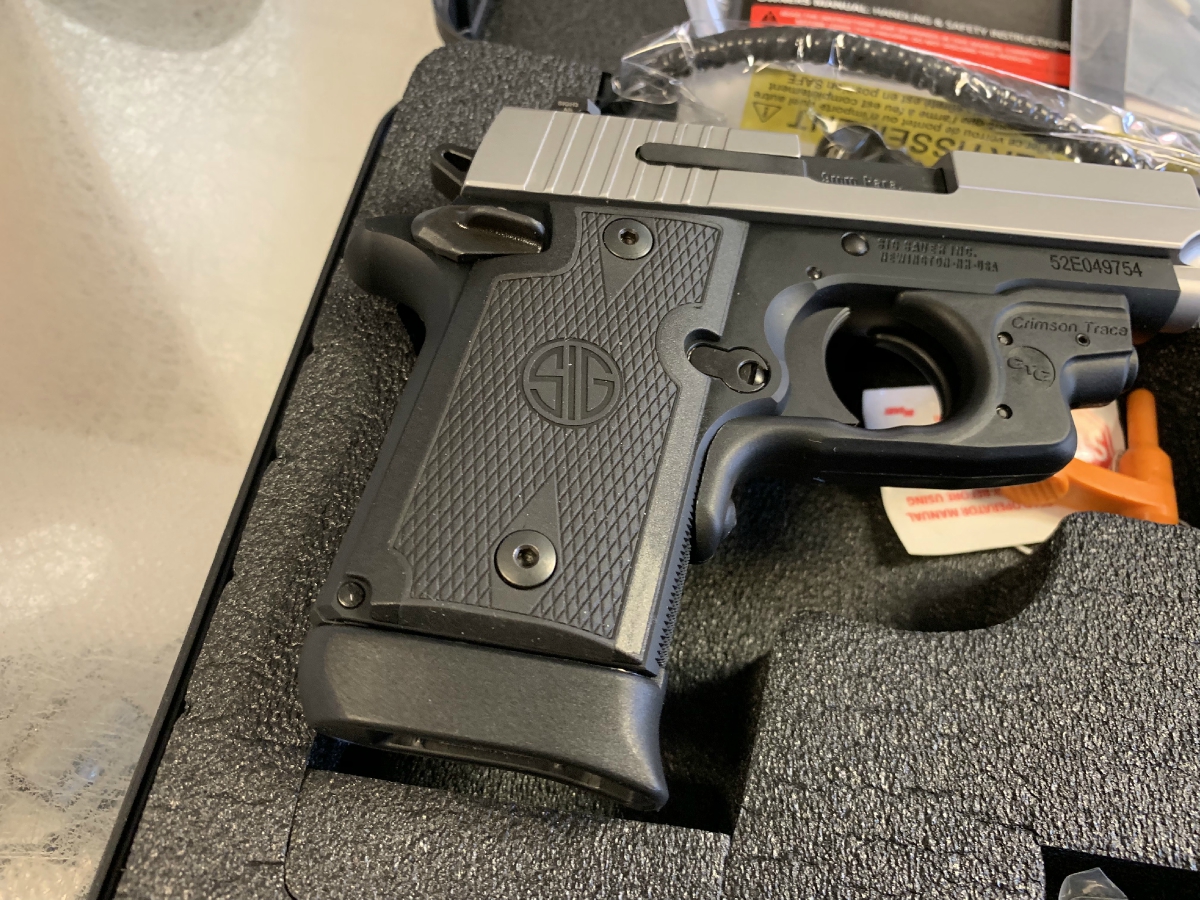 Sig Sauer P938 9mm Two-Tone Crimson Trace Laser Night Sights Two Mags ...