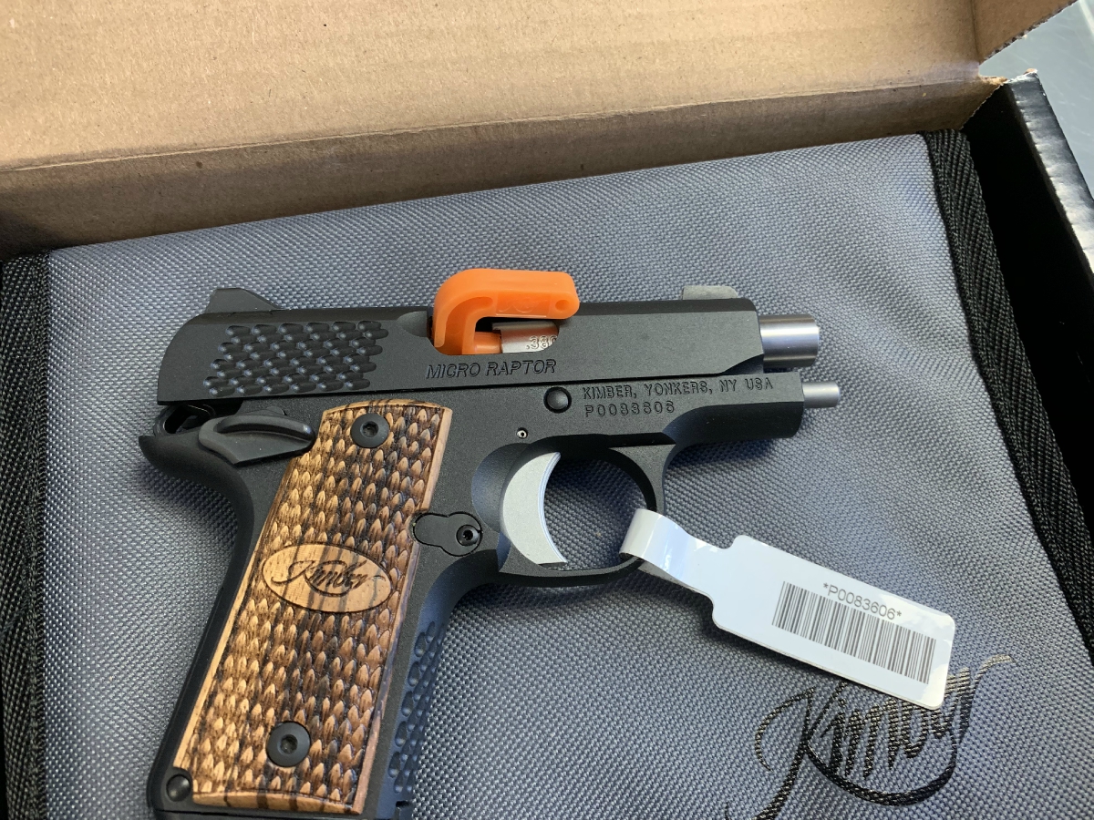 Kimber Micro Raptor 380 Carry Conceal Pistol Tritium Night Sights New ...