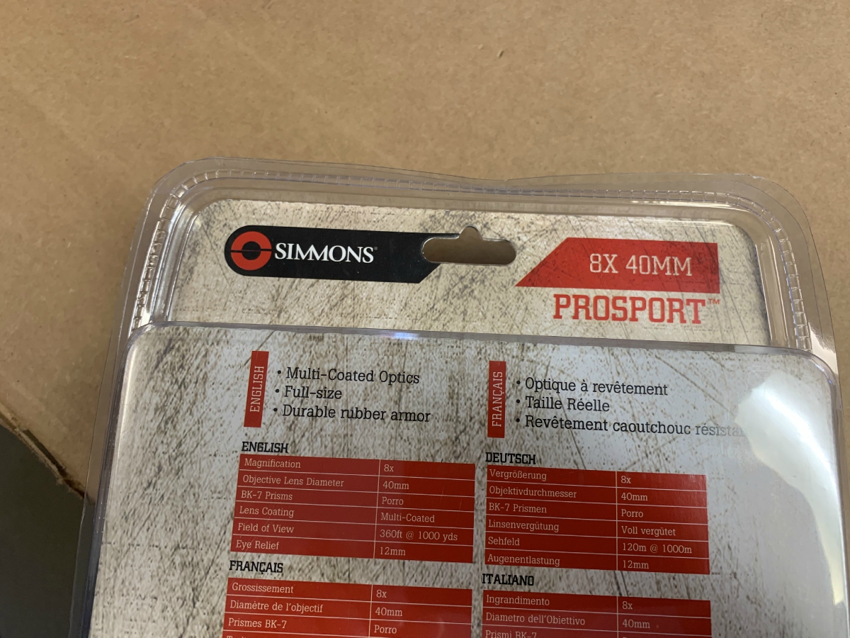 Simmons 8x 40 Mm Daytime Hunting Optics Scope Prosport Porro Binoculars ...