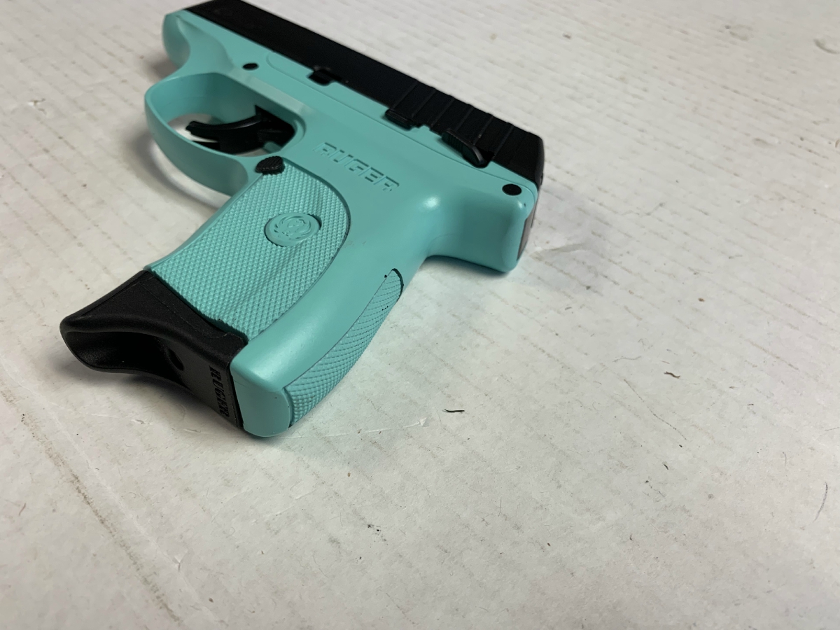 Ruger Ec9s 9mm 3.12 Inch 7 Round Blued Slide Turquoise Frame Nice Used ...