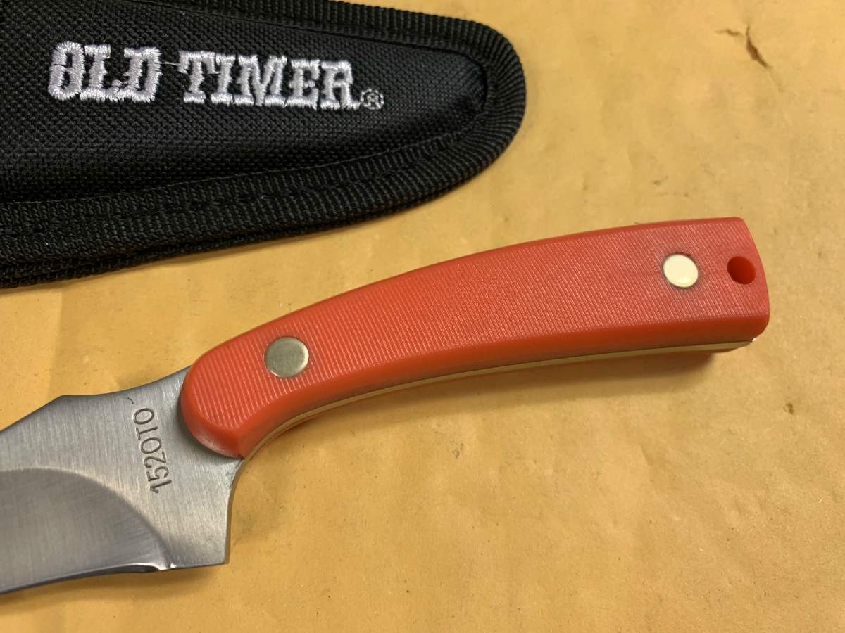 Old Timer 1520t0 Orange Sharp Finger Knife With Sheath New For Sale at ...