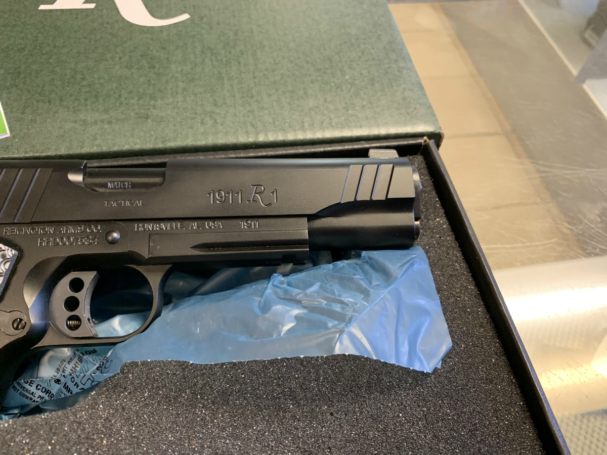 Remington 1911 R1 Tactical Single 5 Inch Match Barrel Trijicon Night ...