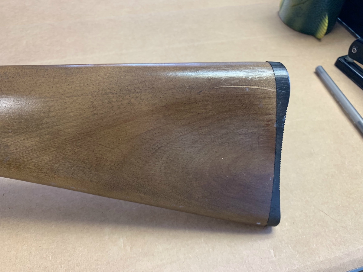 SPRINGFIELD - MODEL 187H SEMI-AUTO RIFLE WITH RIMFIRE SCOPE WOOD STOCK ...