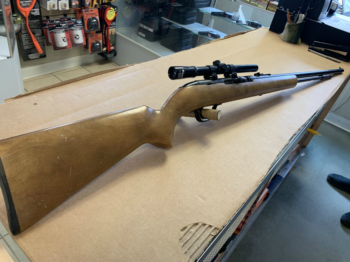 Springfield Model 187h Semi-Auto Rifle With Rimfire Scope Wood Stock ...
