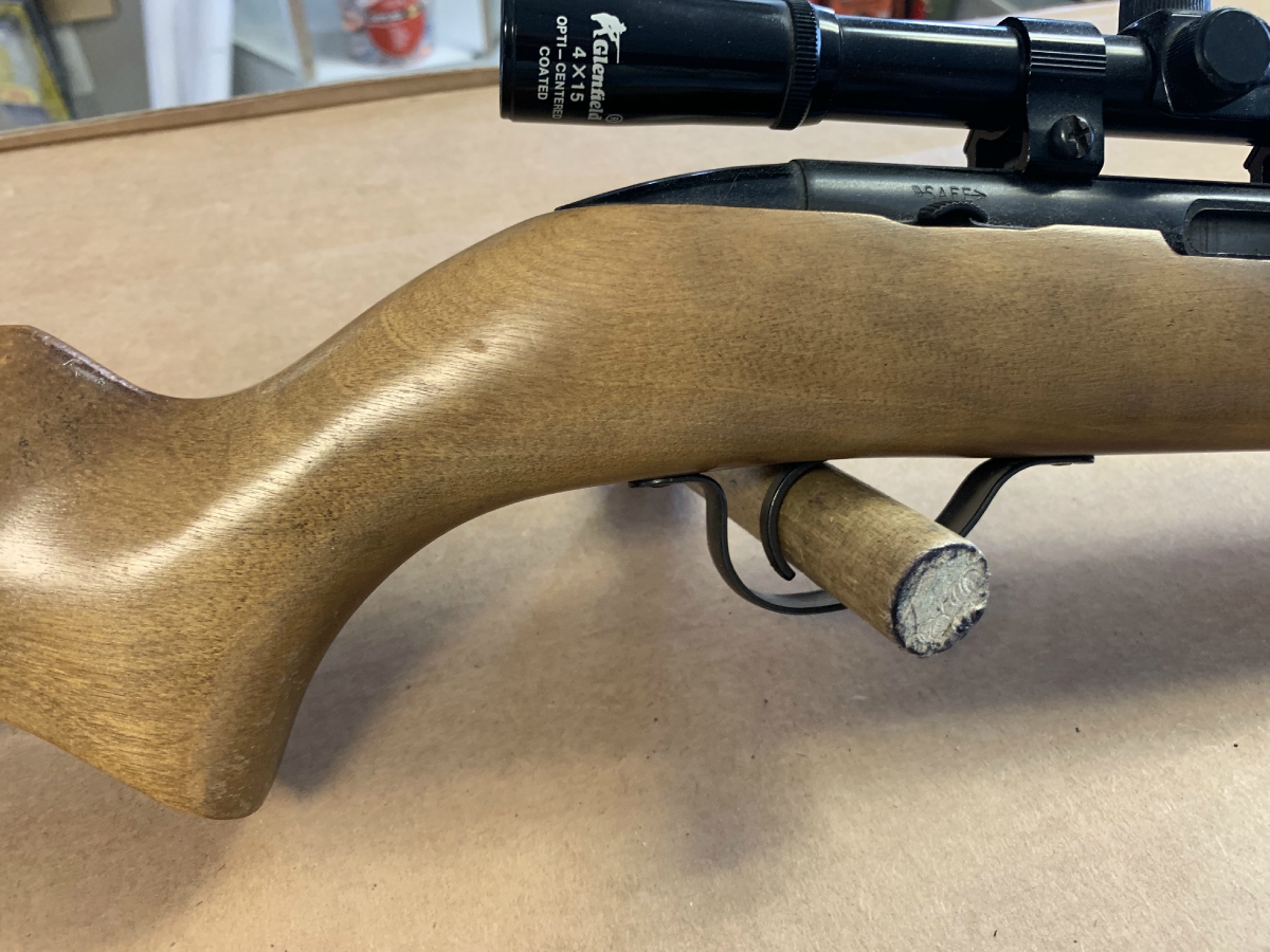 Springfield Model 187h Semi-Auto Rifle With Rimfire Scope Wood Stock ...