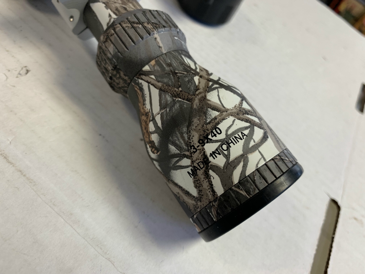 Traditions 3-9x40 Snow Camo Rifle Scope With Ironsighter Stainless ...