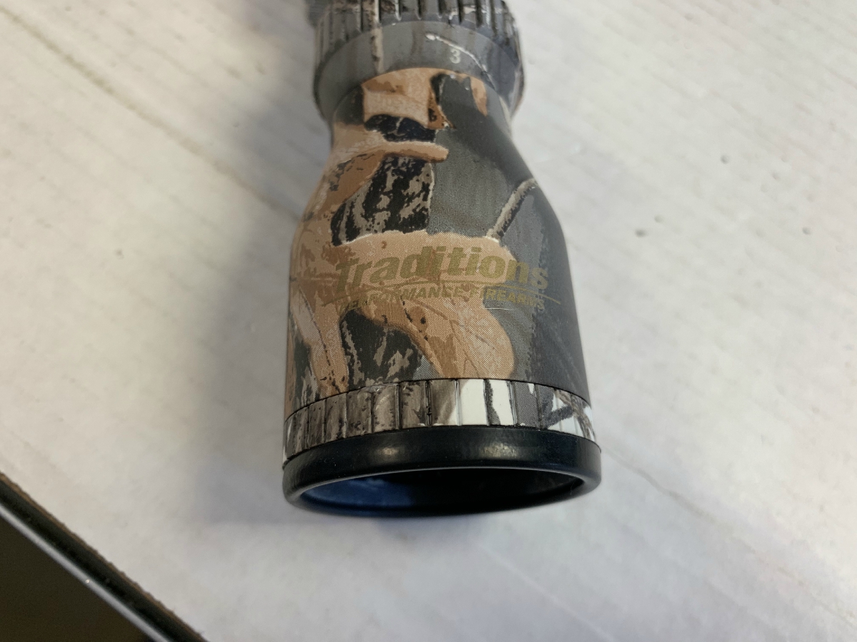 Traditions 3-9x40 Snow Camo Rifle Scope With Ironsighter Stainless ...