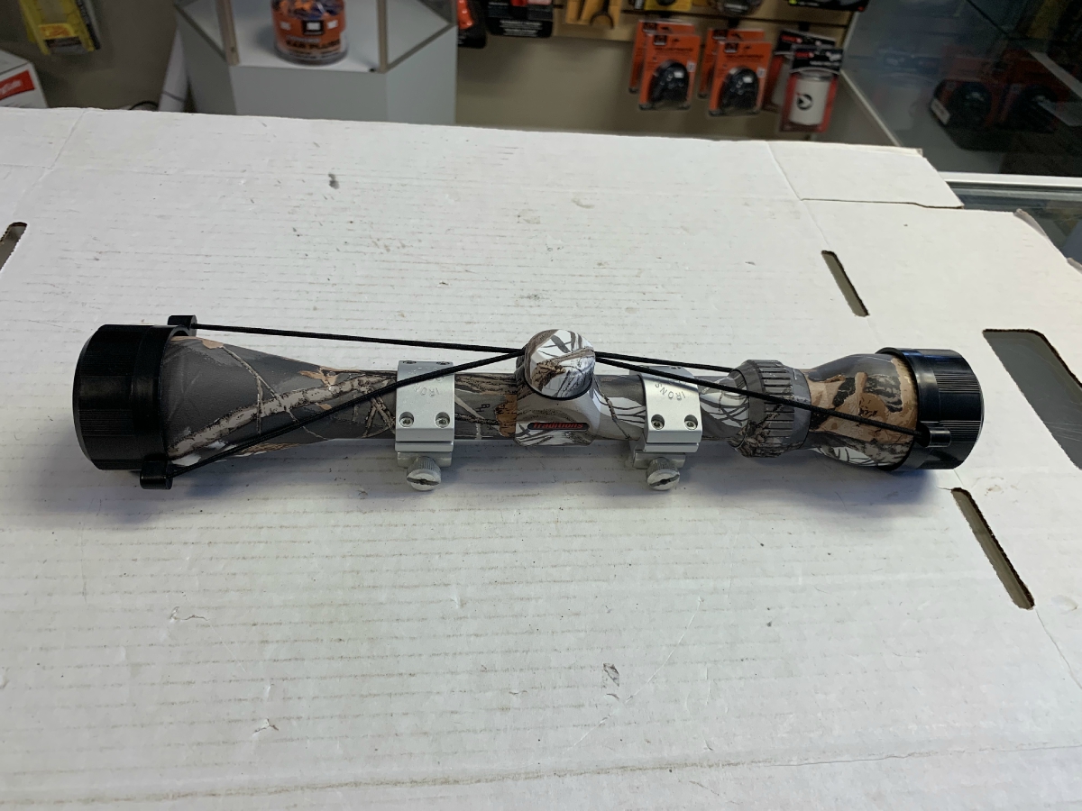 Traditions 3-9x40 Snow Camo Rifle Scope With Ironsighter Stainless ...