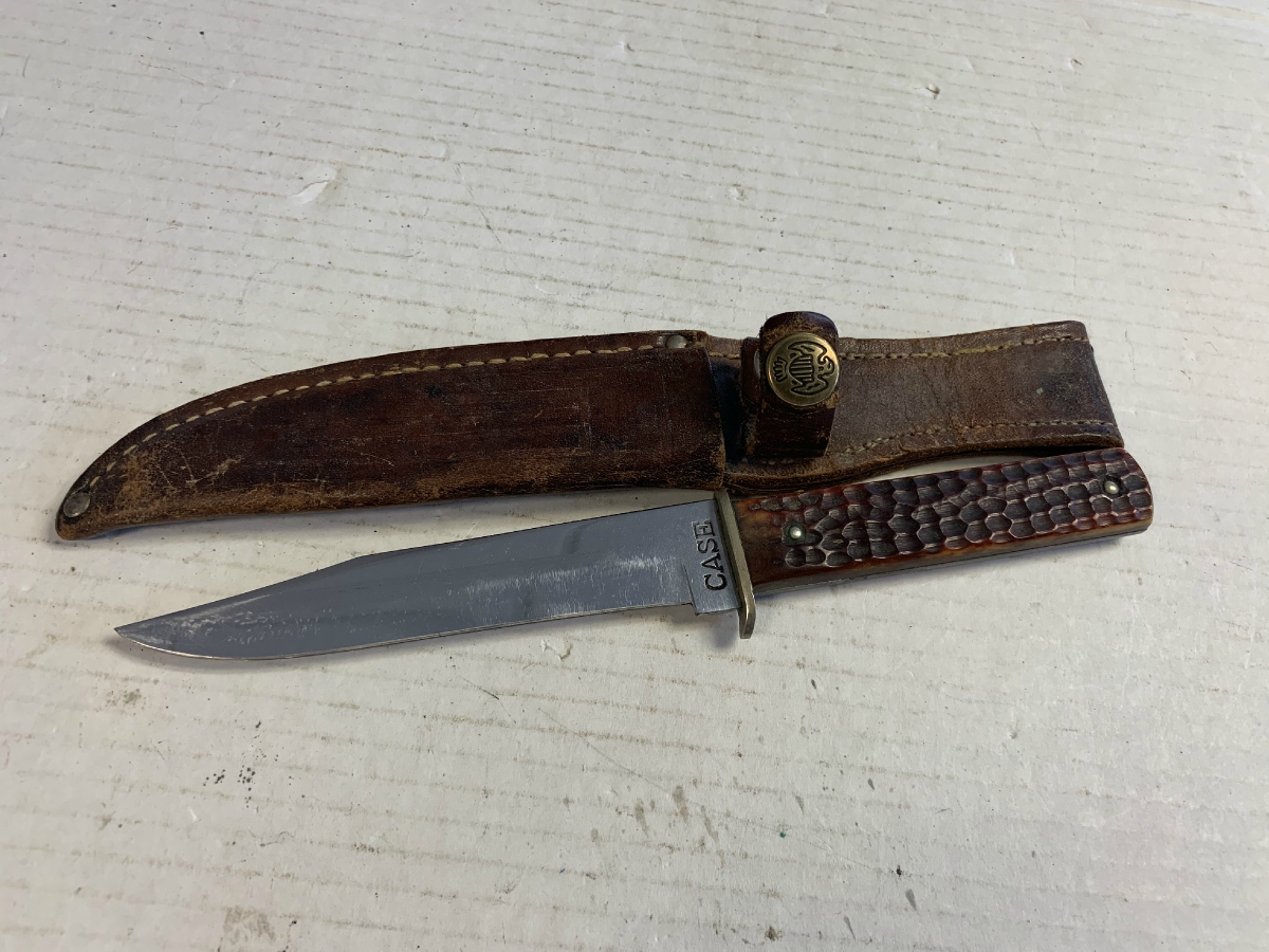 Nice Large Case Fixed Blade Knife With Sheath In Good Used Condition ...