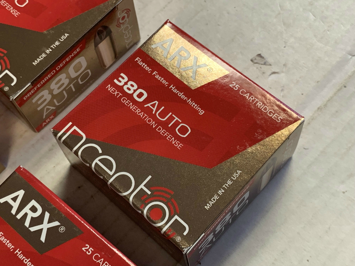 100 Rounds Inceptor 380arxbr25 Preferred Defense 380 (Acp) 56 Gr Arx ...