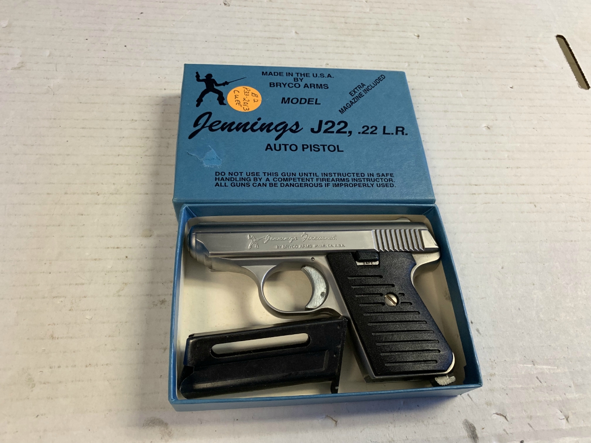 Bryco Arms Model Jennings J22 Semi-Auto Pistol One 6 Round Magazine ...