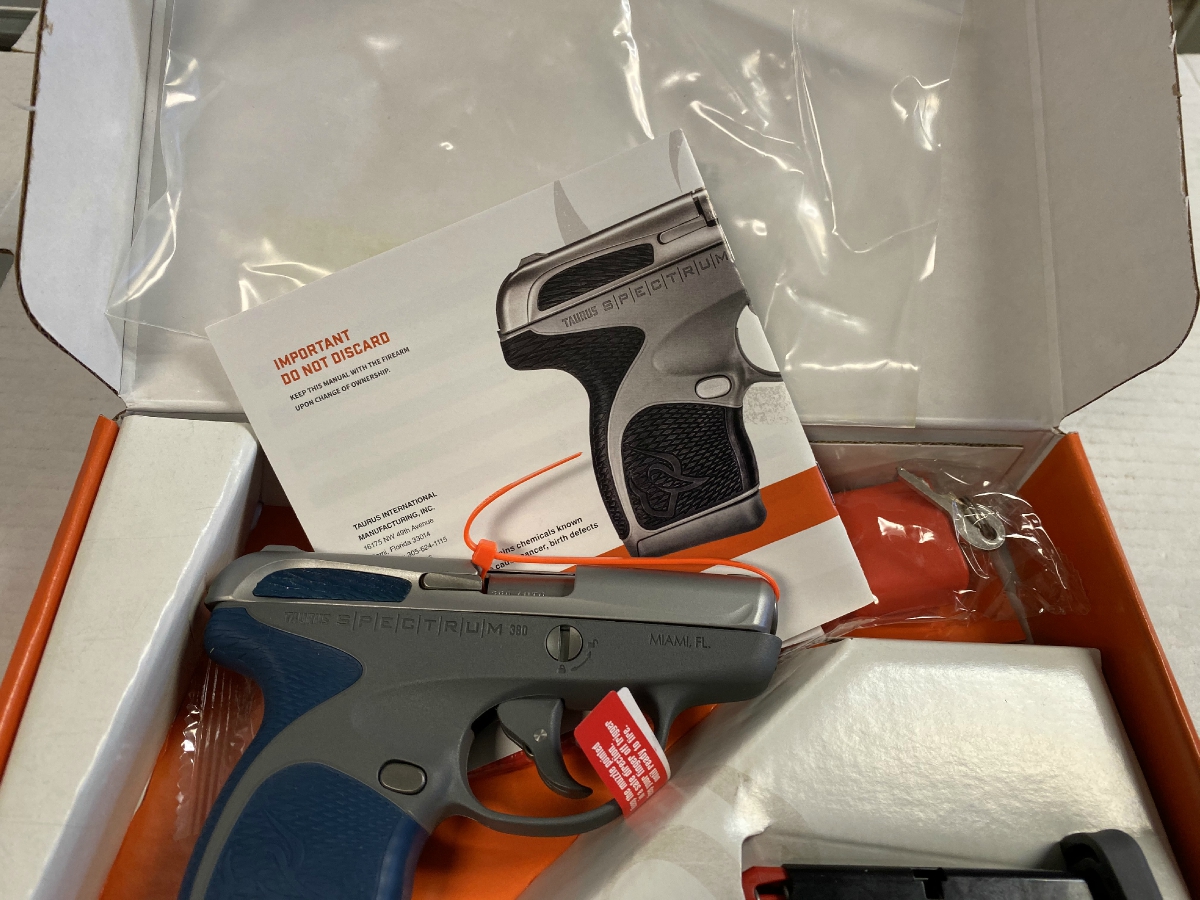 Taurus Spectrum 380 Acp 2.80 Inch Barrel 6+1 Indigo Blue Polymer ...