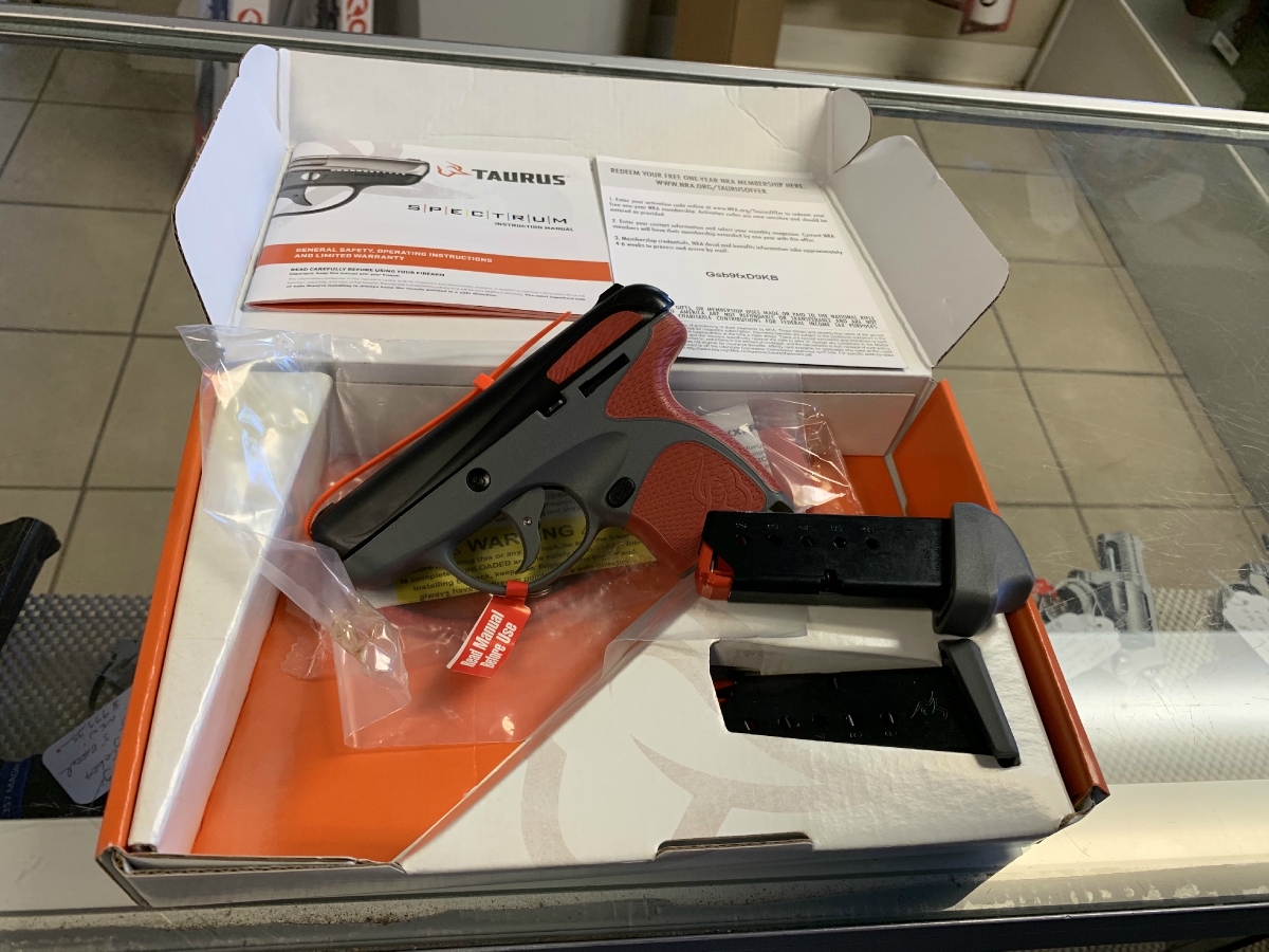 Taurus Spectrum Double 2.8 Inch 6+1/7+1 Red Polymer Grip Gray Polymer ...