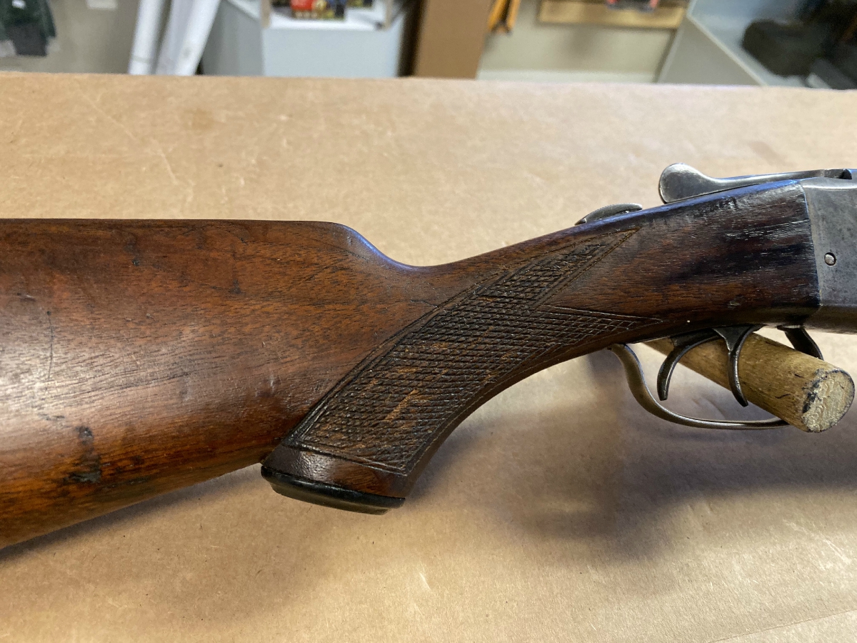 STEVENS MODEL 330 SIDE BY SIDE SHOTGUN 30 INCH BARRELS WOOD STOCK. GOOD ...