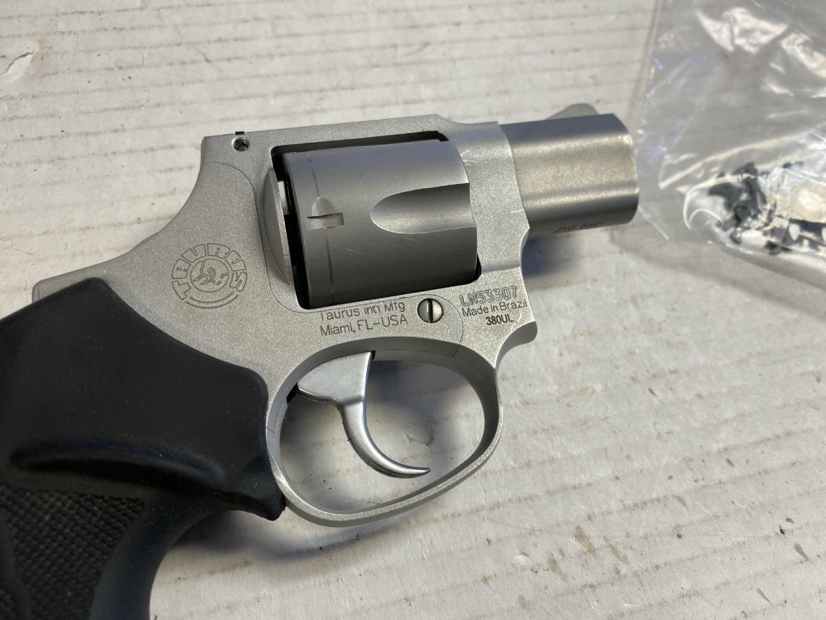 Taurus 380 Mini Revolver Double 1.75 Inch Barrel 5 Rd Black Rubber Grip ...