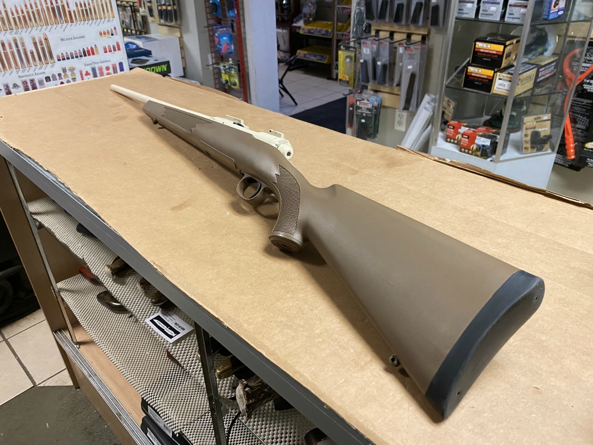 STEVENS SAVAGE MODEL 200 BOLT ACTION RIFLE BROWN/FDE SYNTHETIC STOCK ...