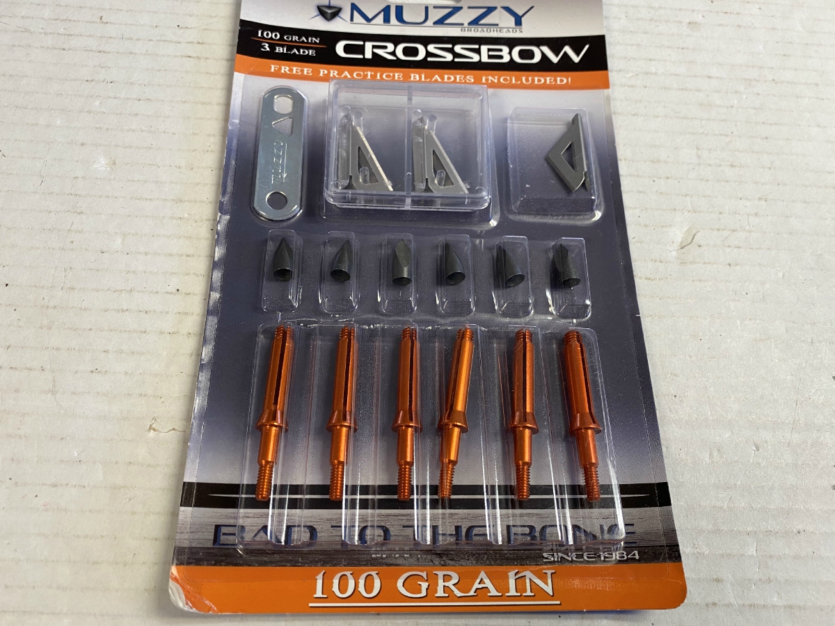 Muzzy Crossbow 3-Blade Broadheads 6 Pack 100 Grain New In Package For Sale at GunAuction.com ...