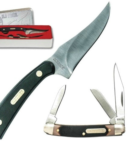 Schrade Old Timer Sharpfinger 152ot & 108ot Combo Factory New For Sale ...