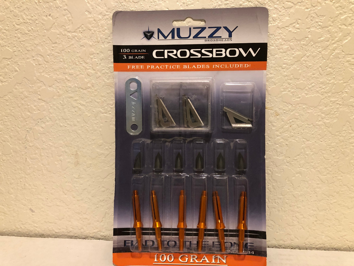 Muzzy Crossbow 3-Blade Broadhead, 100 Grain. New In Package For Sale at GunAuction.com - 16951316