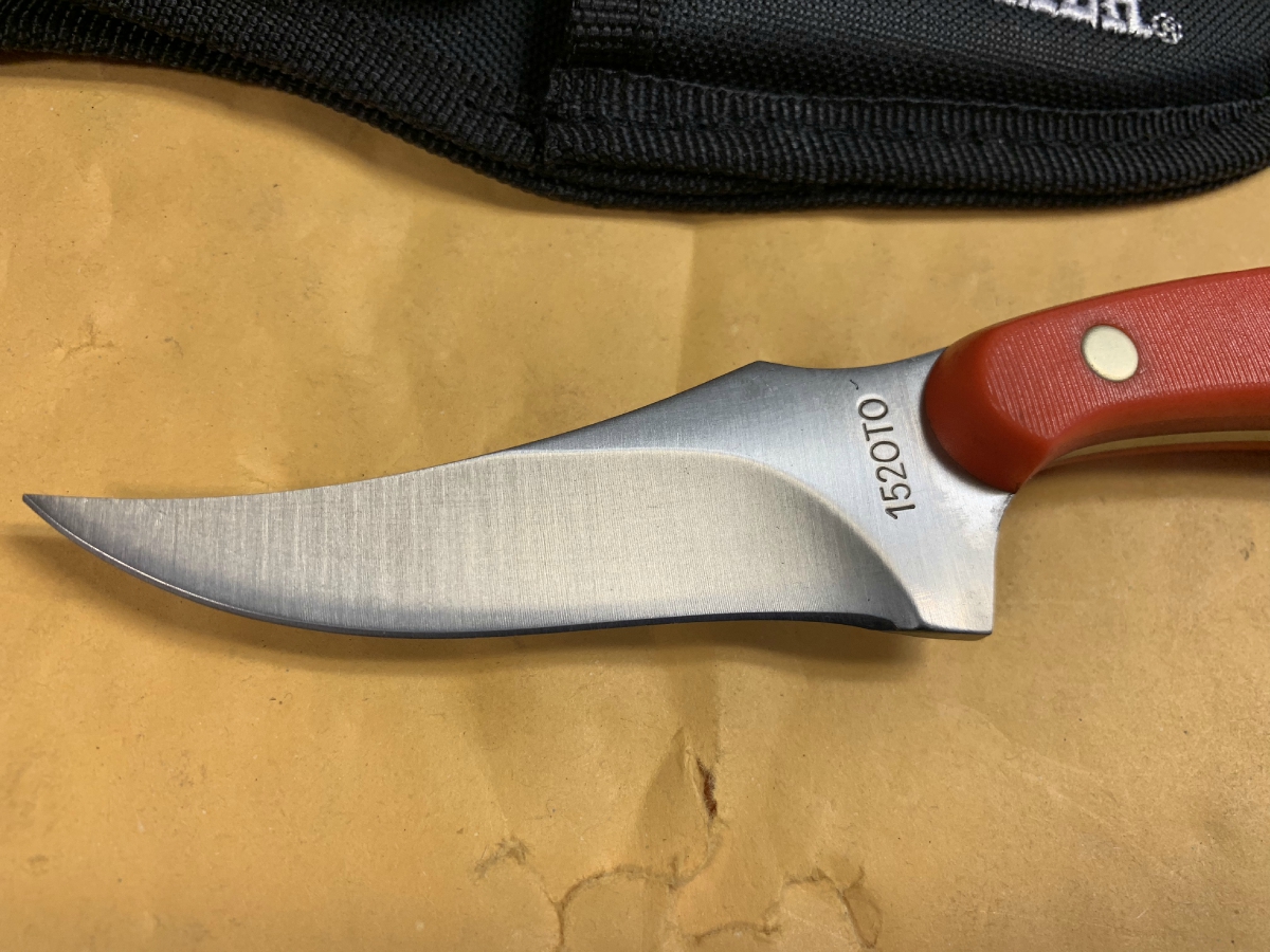 Schrade Old Timer 1520t0 Orange Sharp Finger Knife With Sheath New For ...