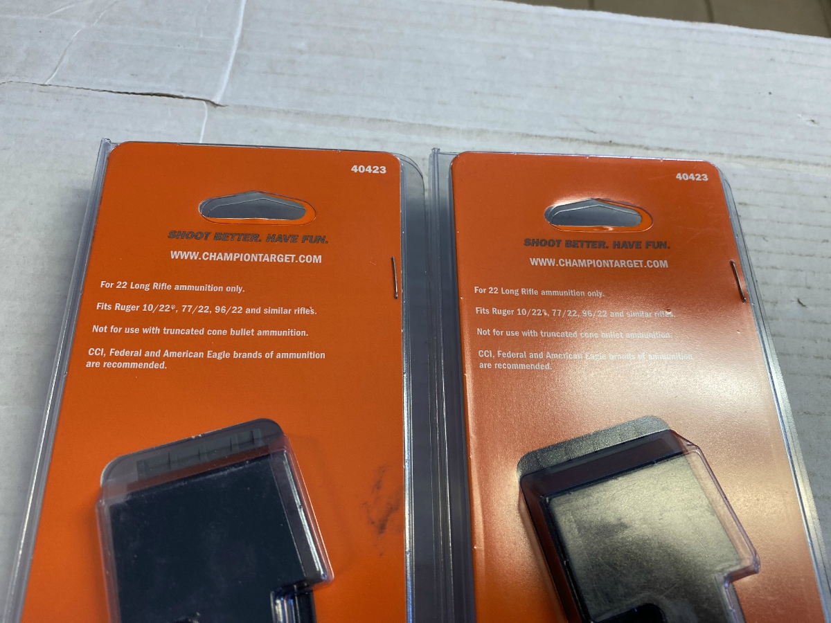TWO Champion Shooters Ridge 10/22 Double Stack Magazine .22 LR Clear ...