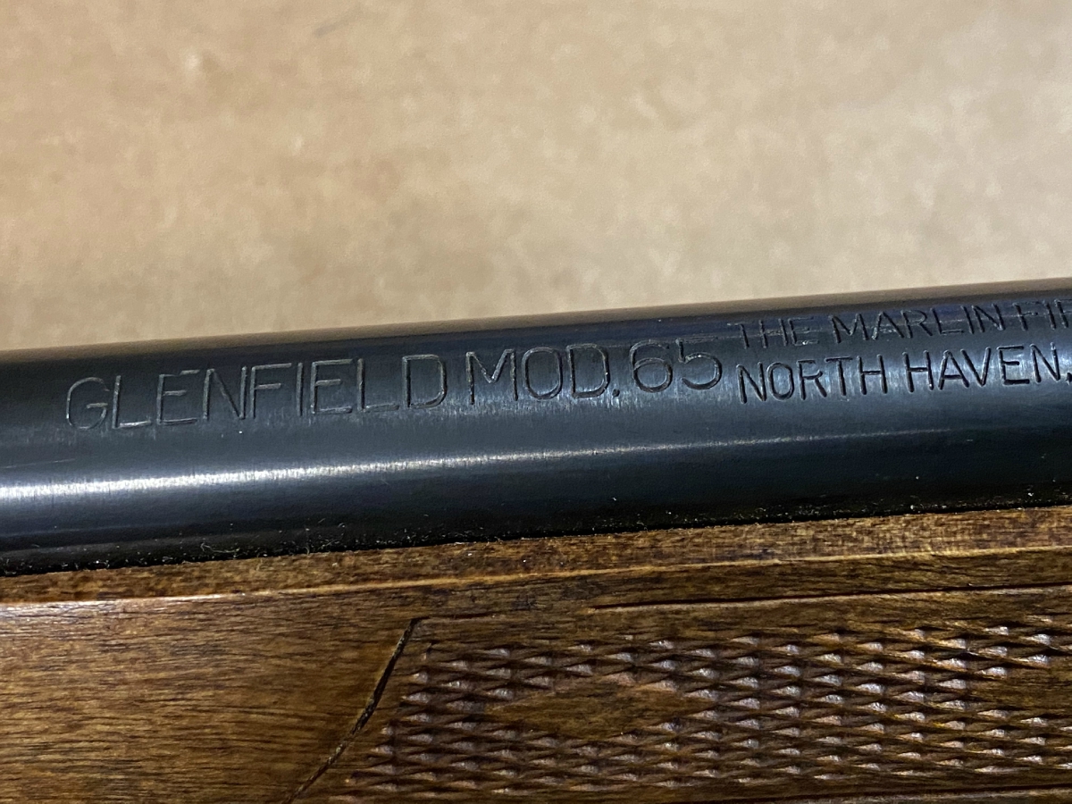 Glenfield Marlin Model 65 Golden 50 Semi-Auto Rifle Wood Stock In Fair ...