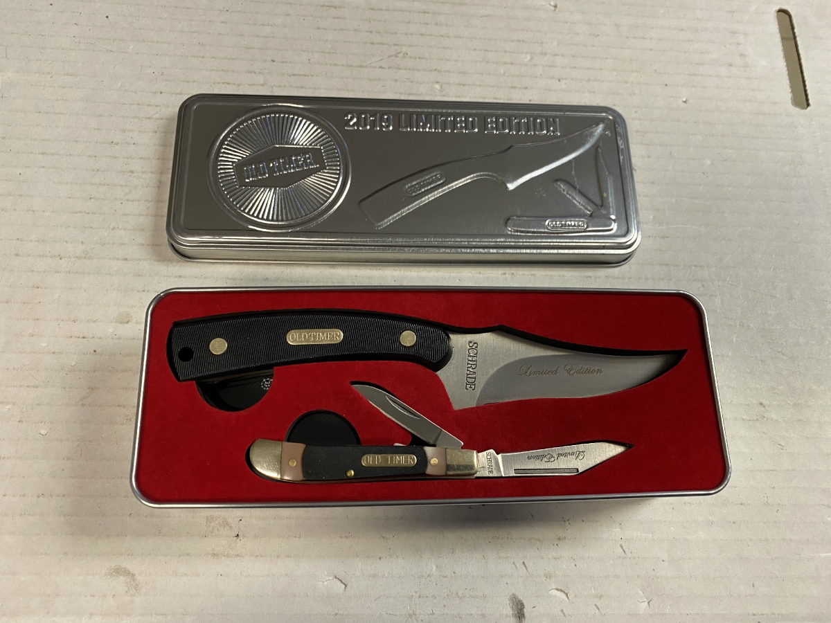 Schrade Old Timer Sharpfinger 152ot & 720t Combo Factory New For Sale ...