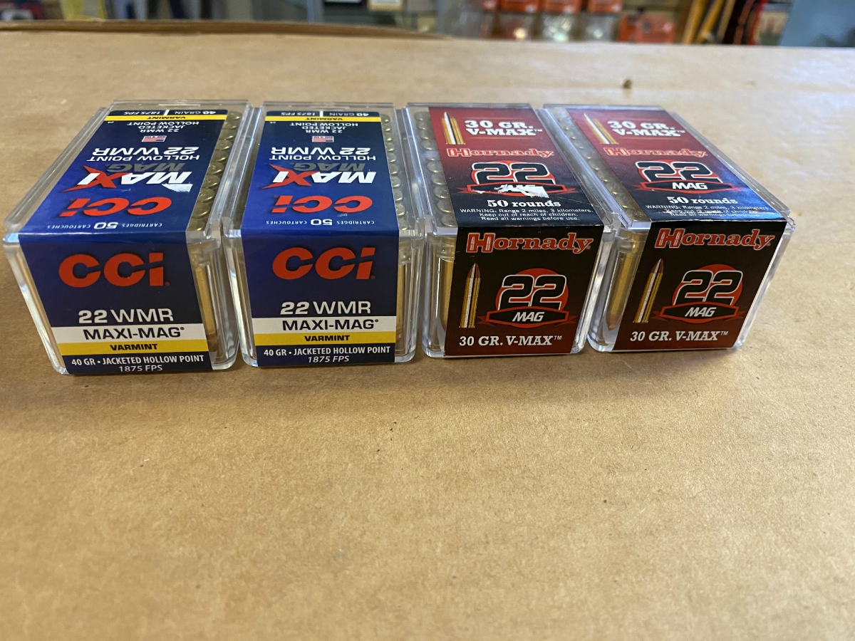 200 Rounds Cci Maxi Mag And Hornady V Max 22 Magnum Ammunition New In ...