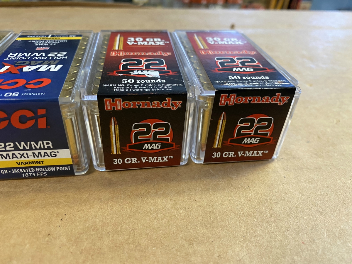 200 Rounds Cci Maxi Mag And Hornady V Max 22 Magnum Ammunition New In ...