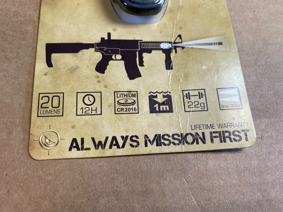 Mission First Tactical Model Torch Back Up Picatinny Mounted Light New ...