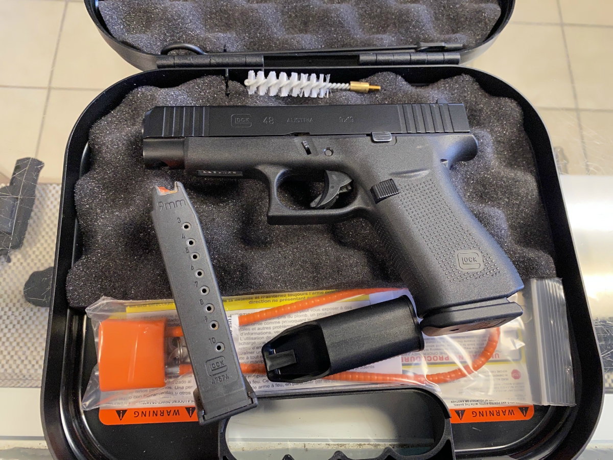 GLOCK - G48 4.17 Inch Barrel 10+1 Black Steel Front Serrations Slide ...