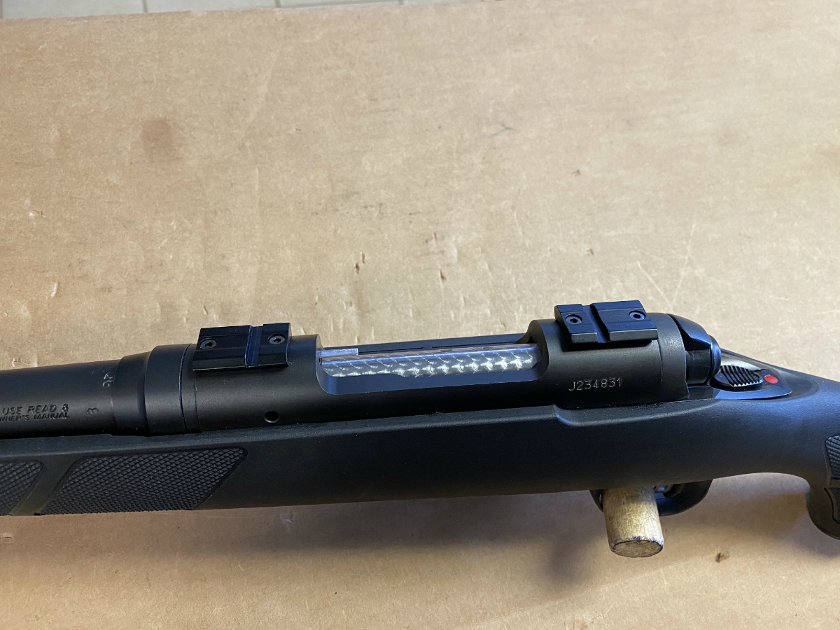 Savage Model 11 Bolt Action Rifle 22 Inch Barrel Black Synthetic Stock ...