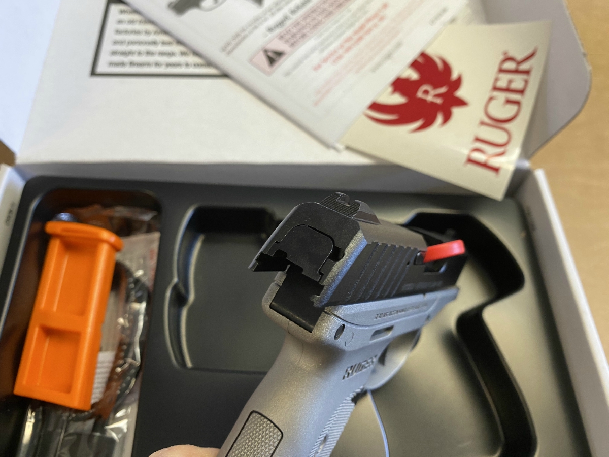 Ruger Model Ec9s 3.12 Inch Barrel 7+1 Silver Cerakote Black Oxide Steel ...