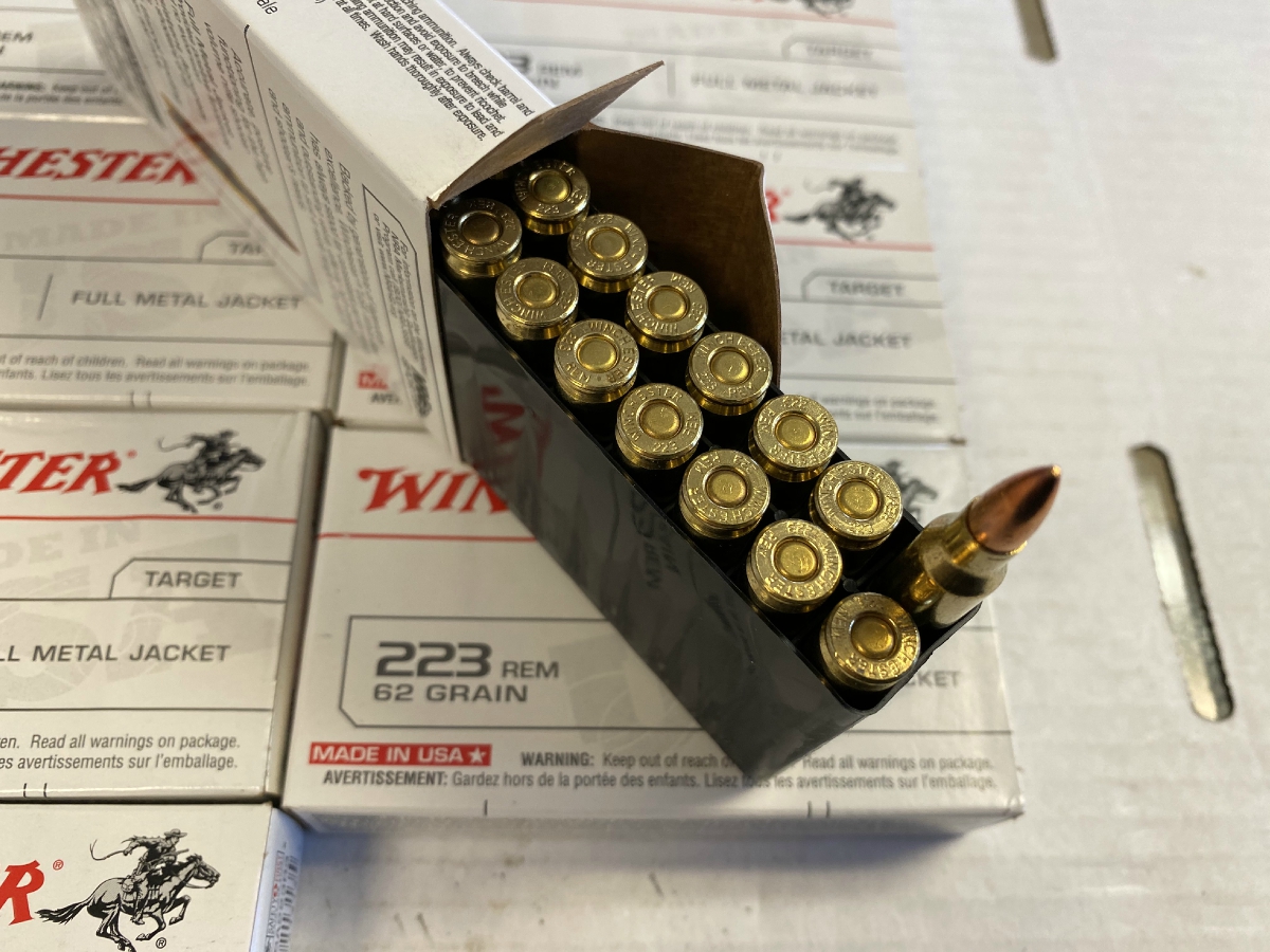 200 Rounds Winchester Ammo Usa223r3 Usa 223 Rem 62 Gr Full Metal Jacket ...