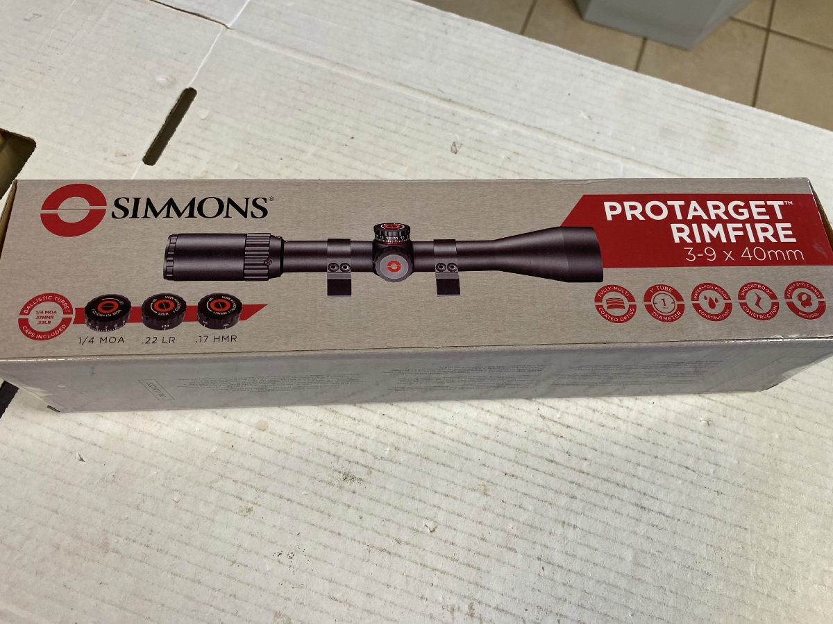 Simmons Pro Target Rimfire Scope 3-9x40 Truplex Reticle .25 Moa Fixed ...